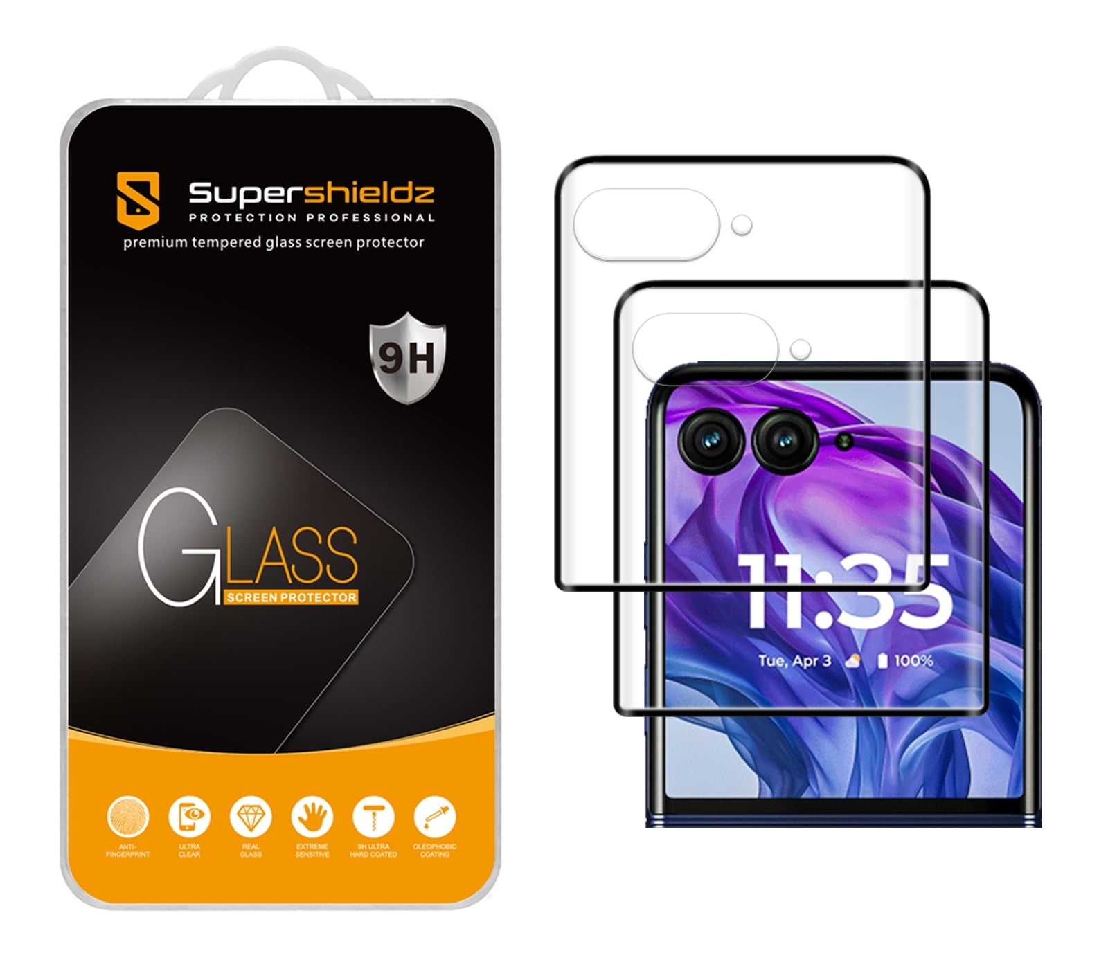 (2 Pack) Supershieldz Designed for Motorola Razr Plus 2024 (Front ...
