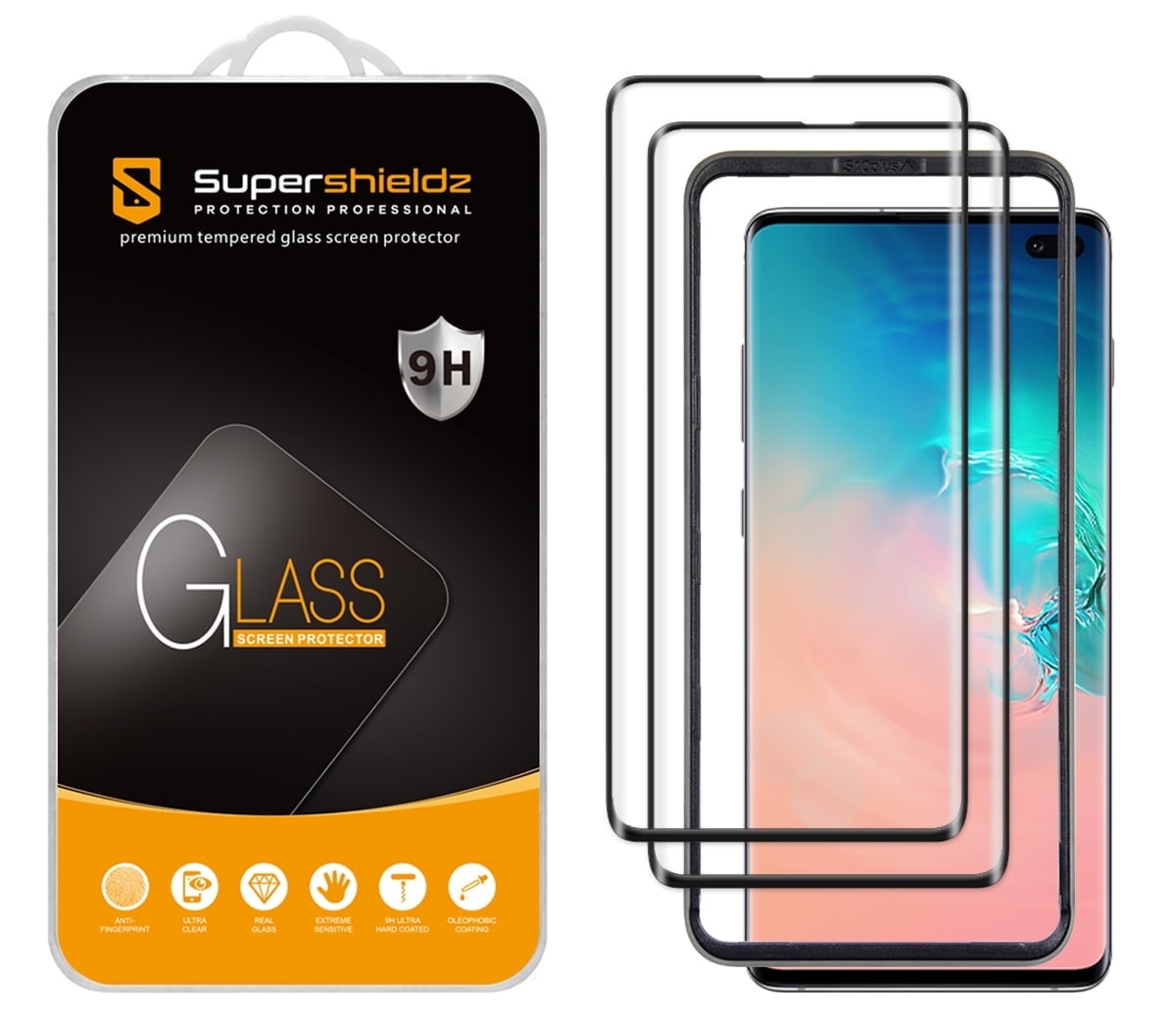 Supershieldz Tempered Glass Screen Protector, Samsung Galaxy S10 Plus ...