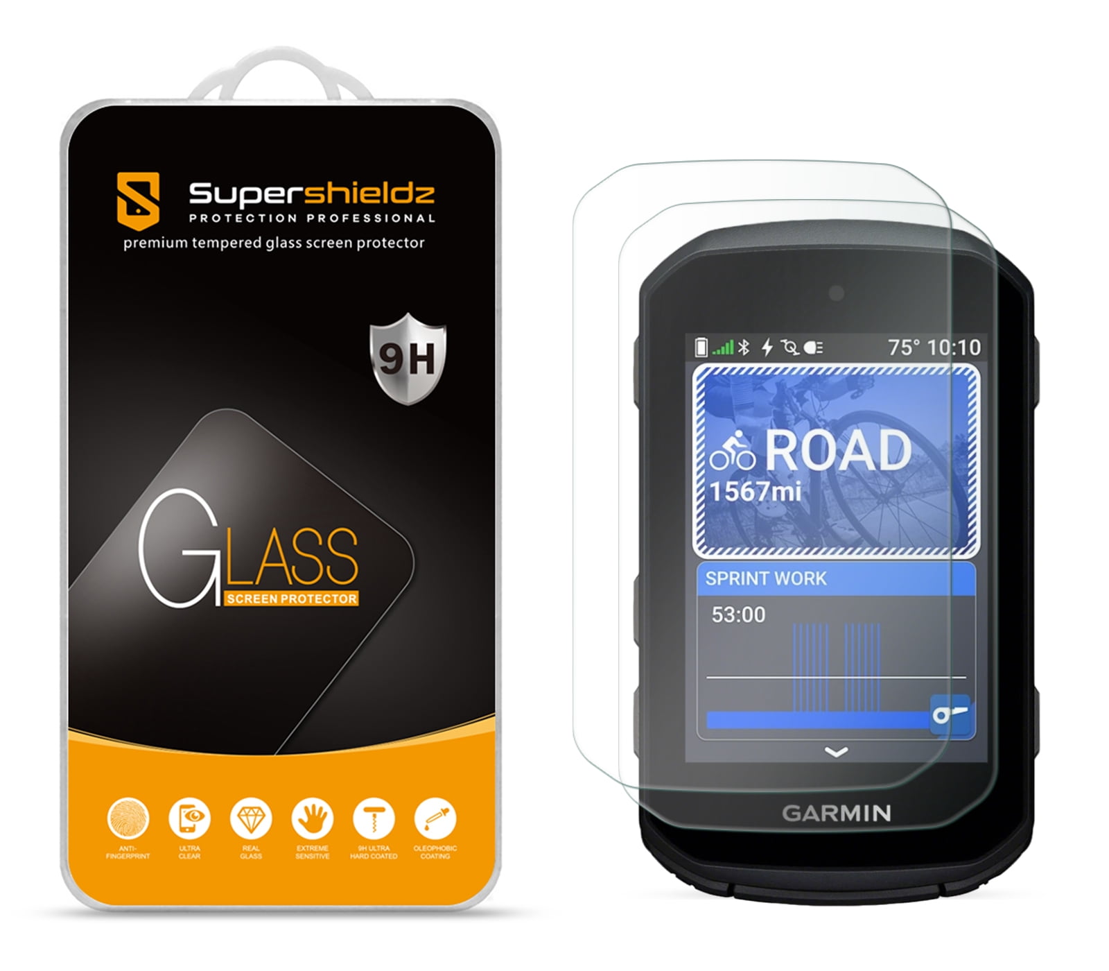 (2 Pack) Supershieldz Designed for Garmin Edge 550 / Edge 850 Tempered ...