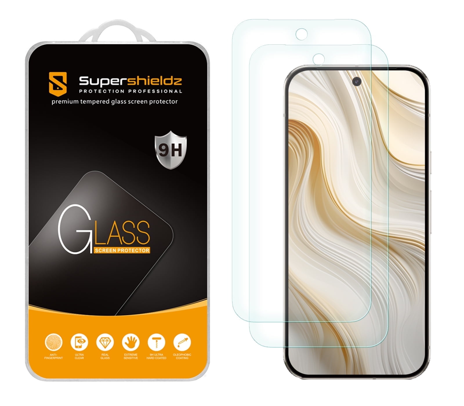 (2 Pack) Supershieldz Designed for Google Pixel 9a Tempered Glass ...