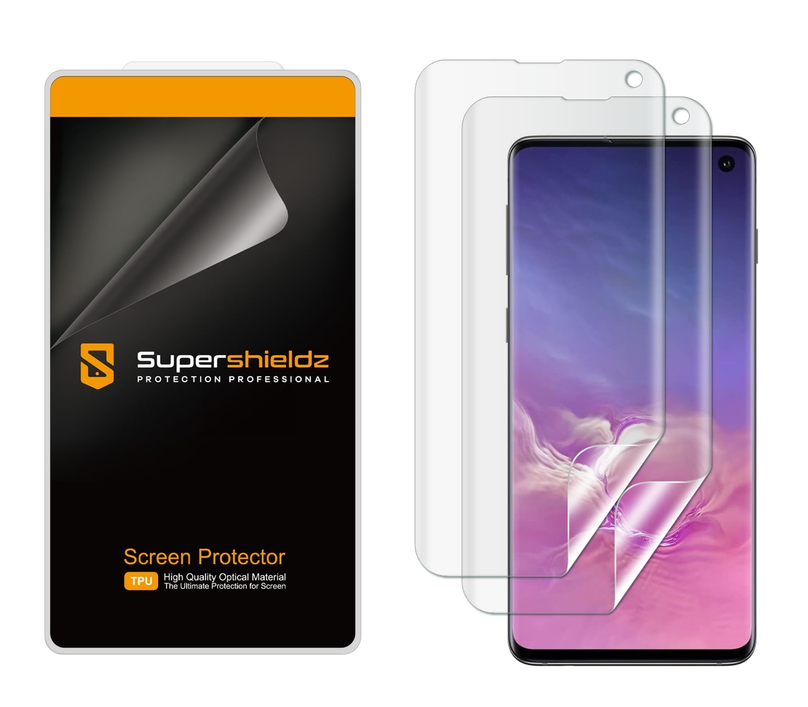 Supershieldz Galaxy S10 Screen Protector, Full Coverage, Anti-Bubble ...