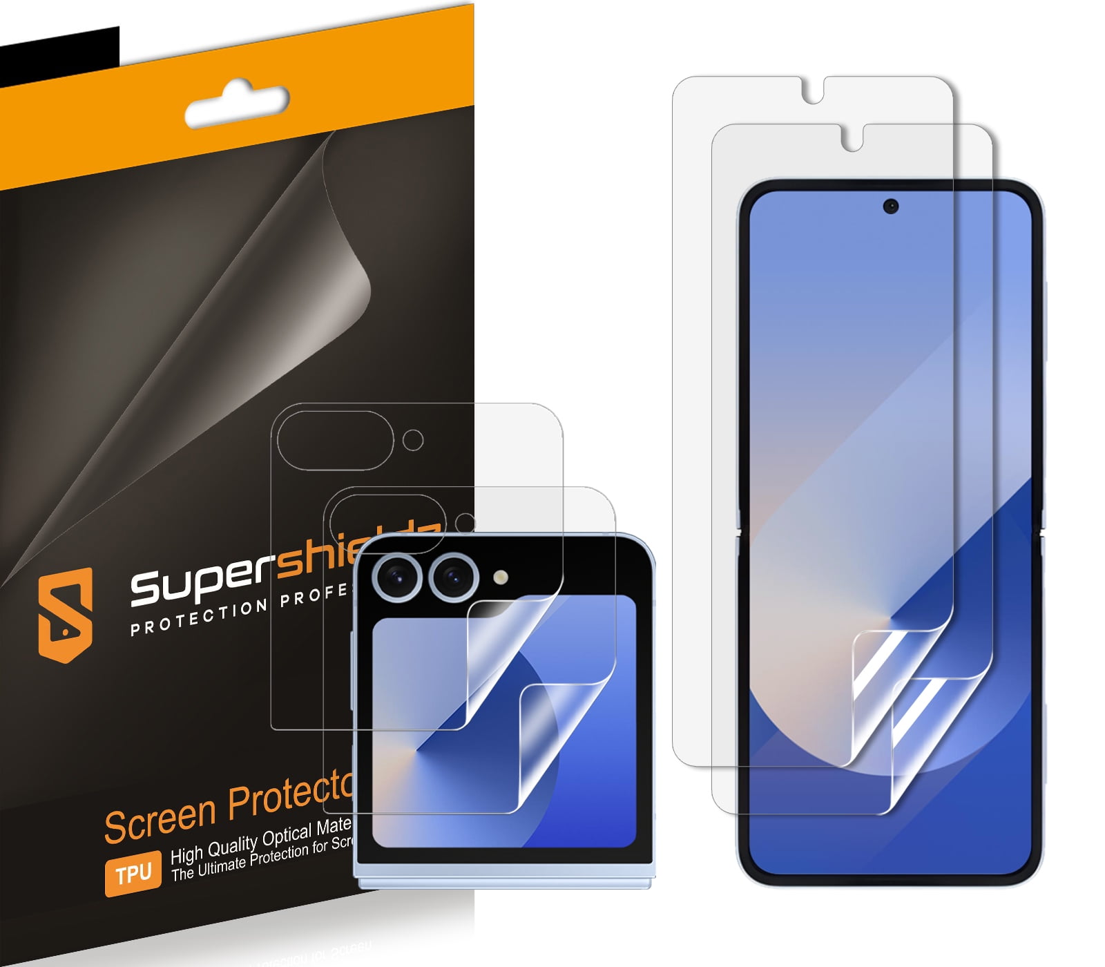 (2 Pack) Supershieldz Designed for Samsung Galaxy Z Flip 6 (2 Main ...