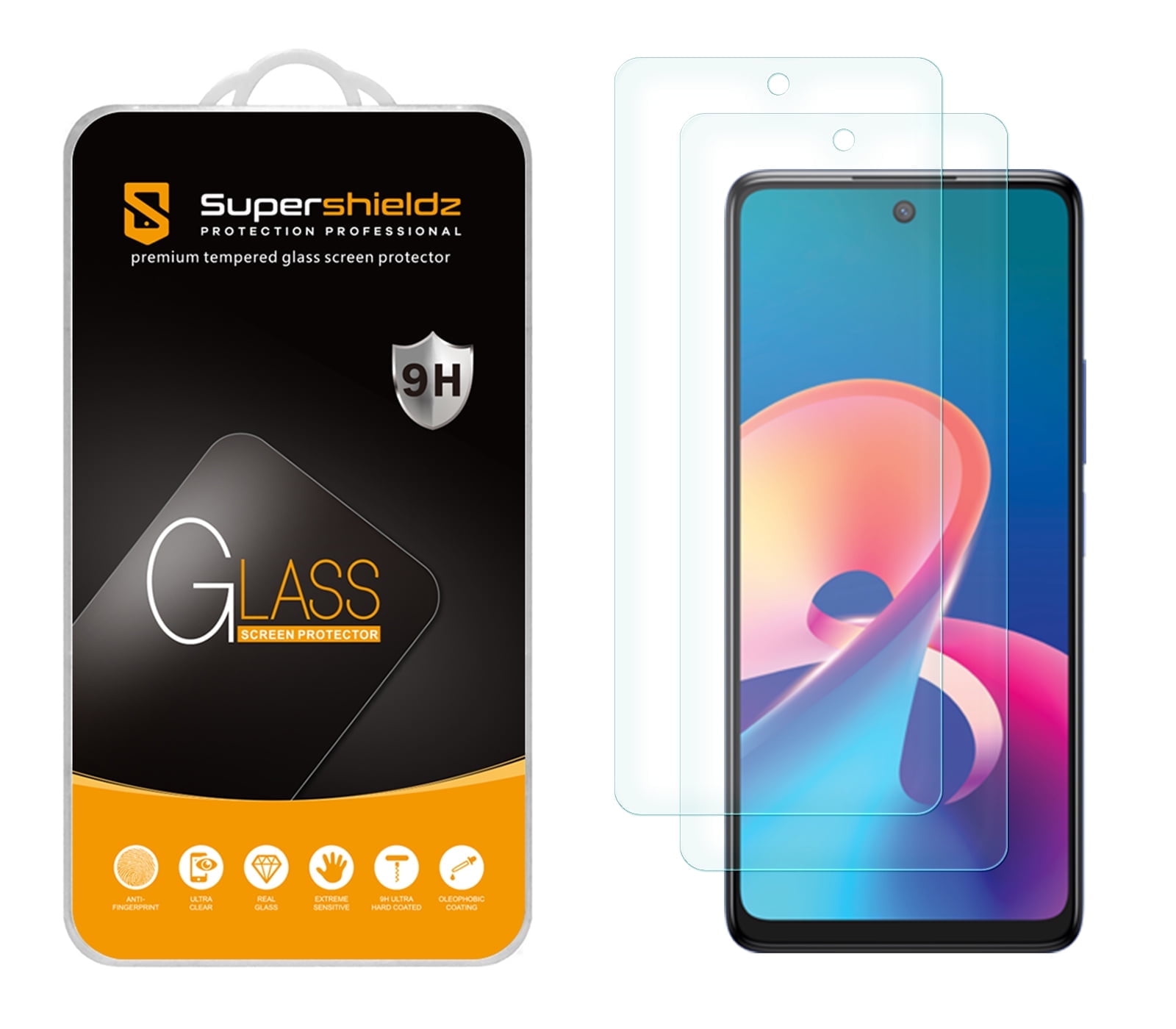 (2 Pack) Supershieldz Designed for TCL 50 XE 5G Tempered Glass Screen ...