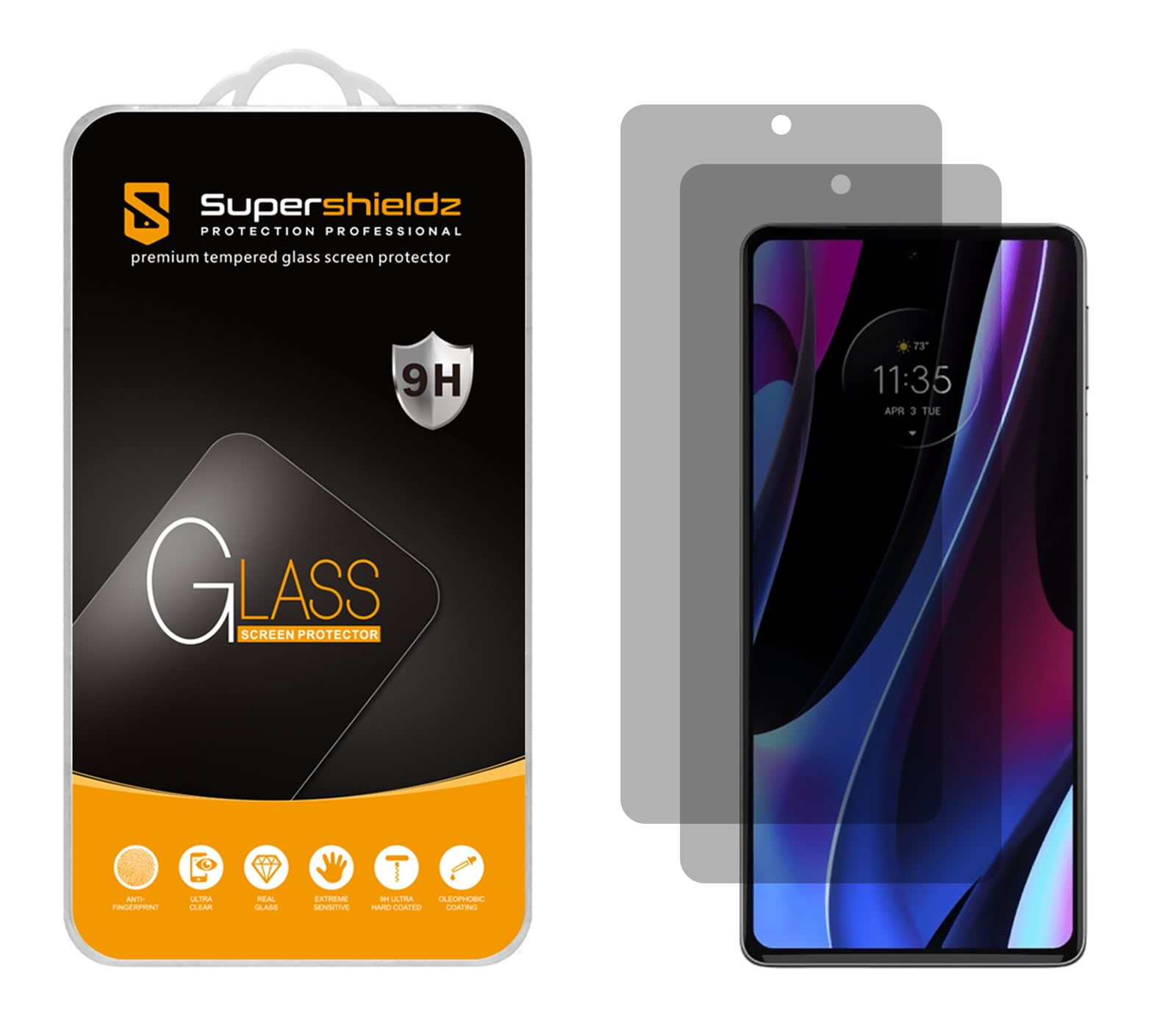 Supershieldz (2 Pack) Privacy Anti-Spy Screen Protector for Motorola ...