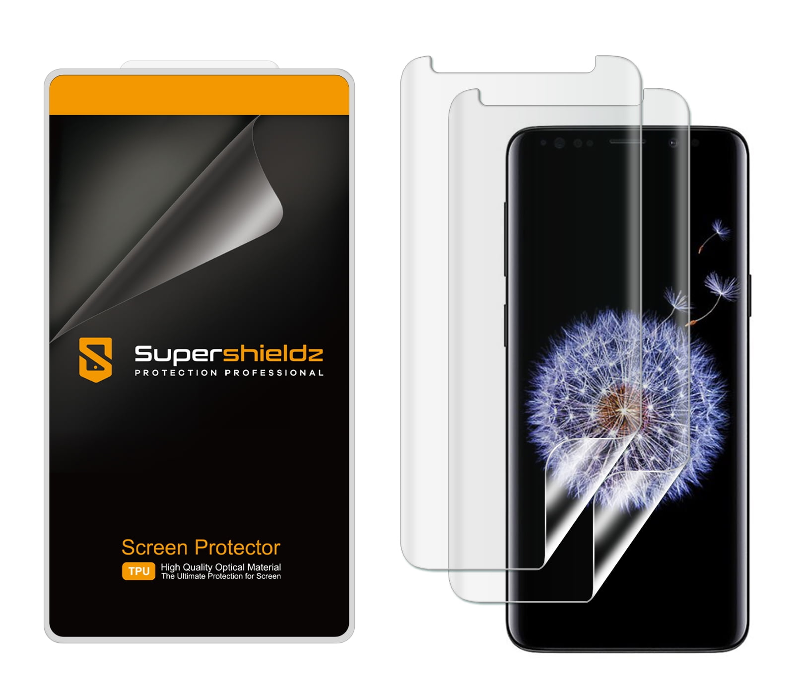 Supershieldz [2-Pack] Samsung Galaxy S9 Screen Protector, Full Coverage ...