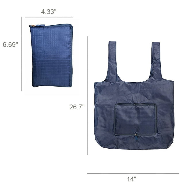 2 Pack Supersize Reusable Grocery Shopping Bag Large Tote Bag Folding ...