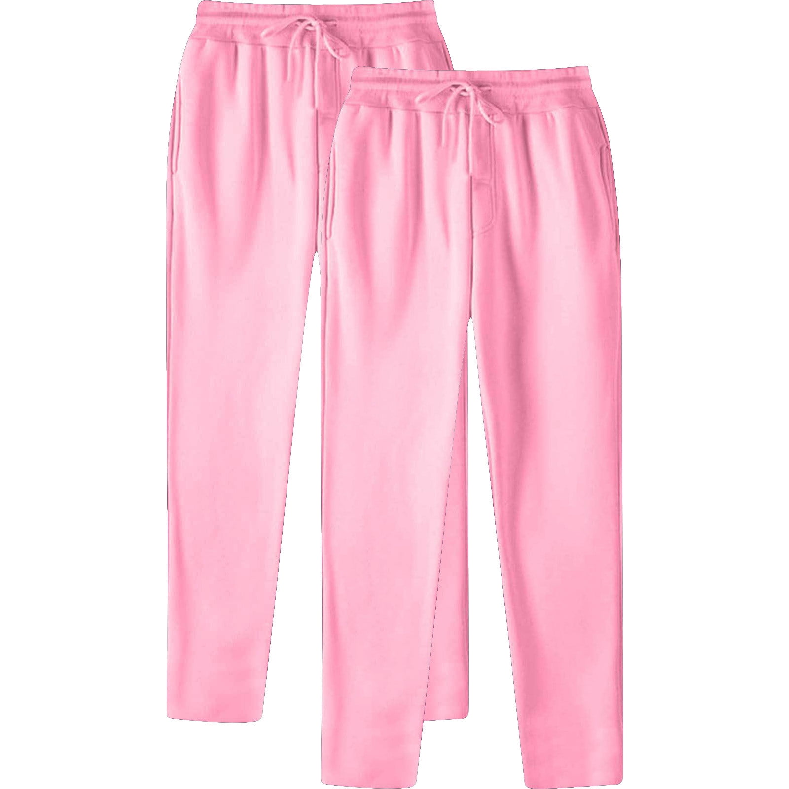 2 Pack Sweatpants for Men Slim Fit Track Pants Elastic Waist Drawstring ...