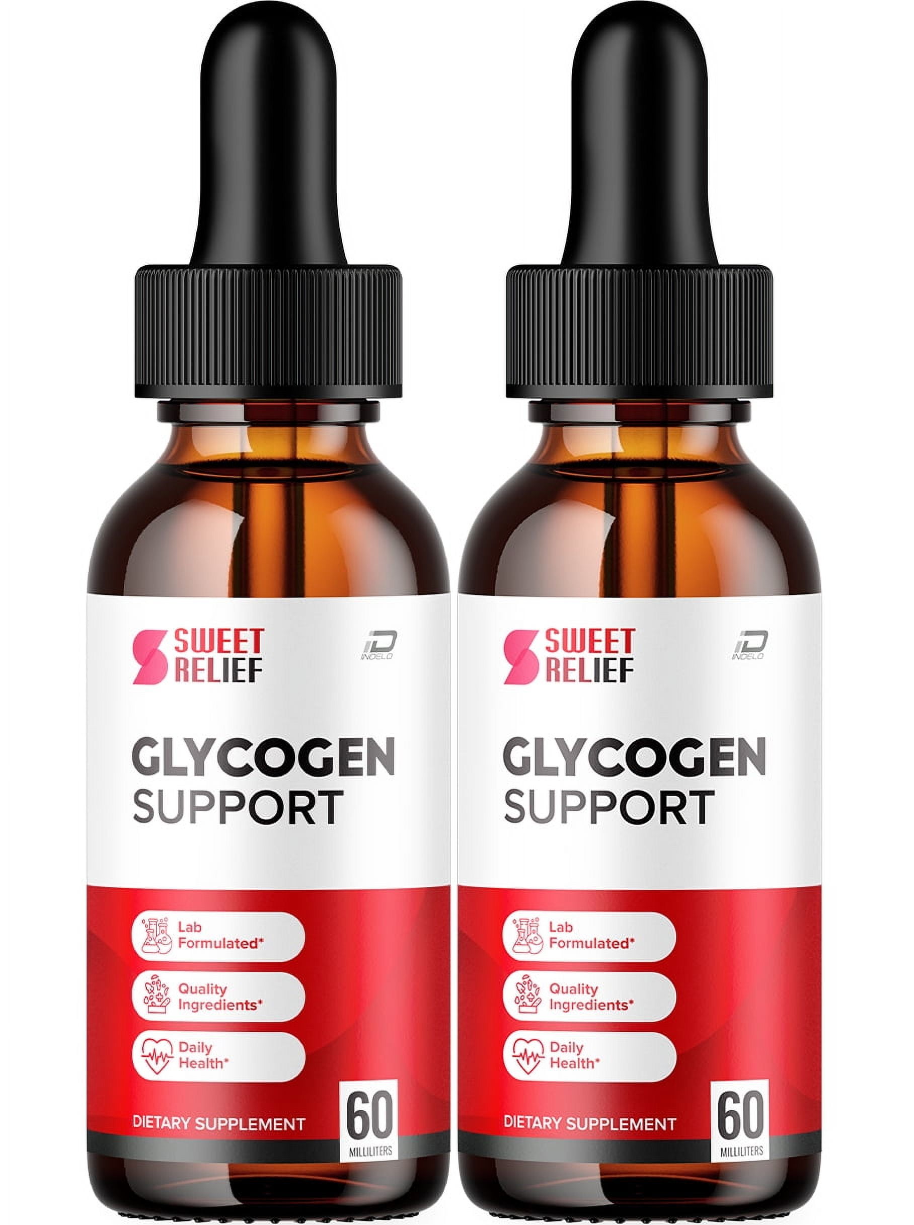 (2 Pack) Sweet Relief Glycogen Support Drops Supplement - SweetRelief ...