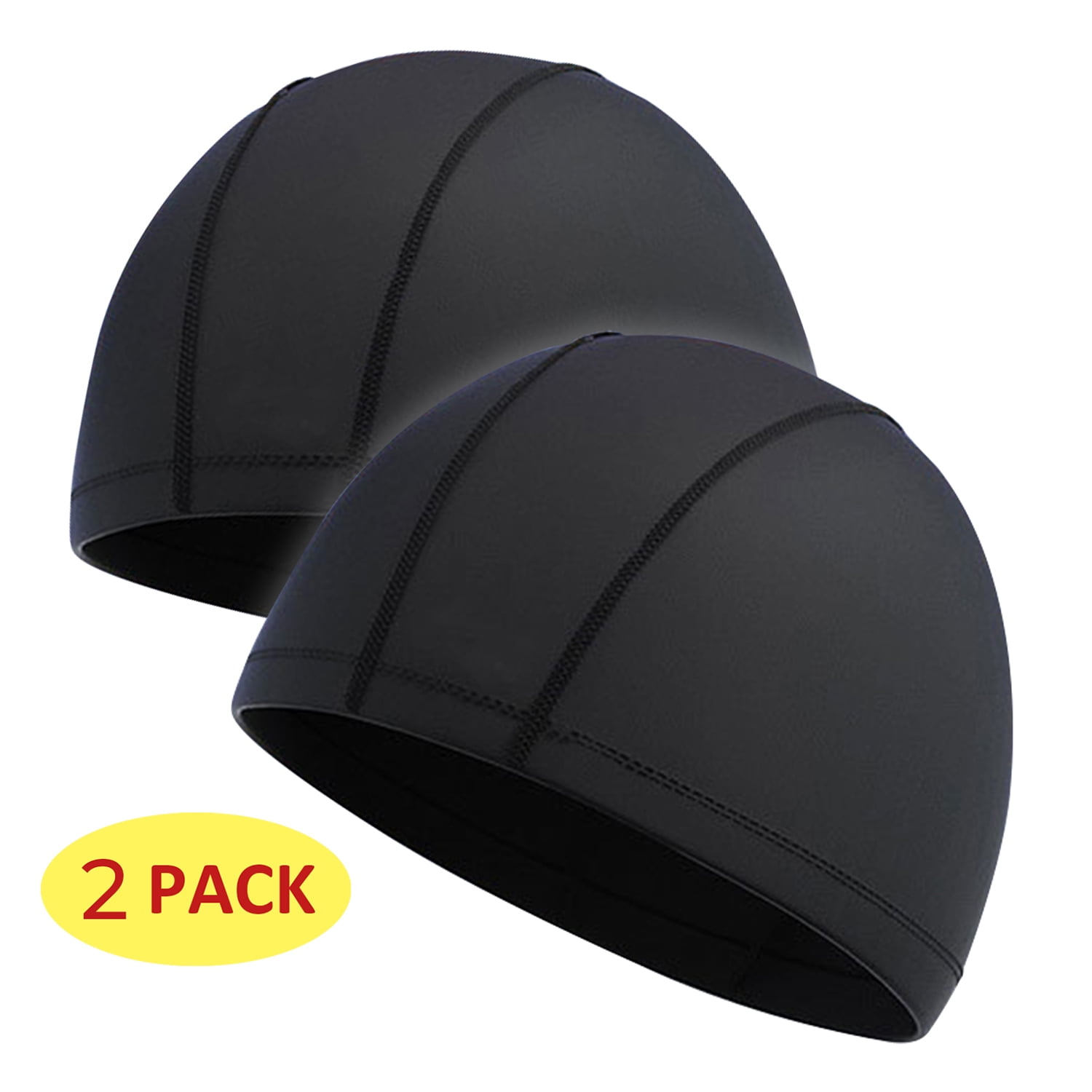 2 Pack Swim Caps for Adults Swim Cap Men Women Non Waterproof Short ...