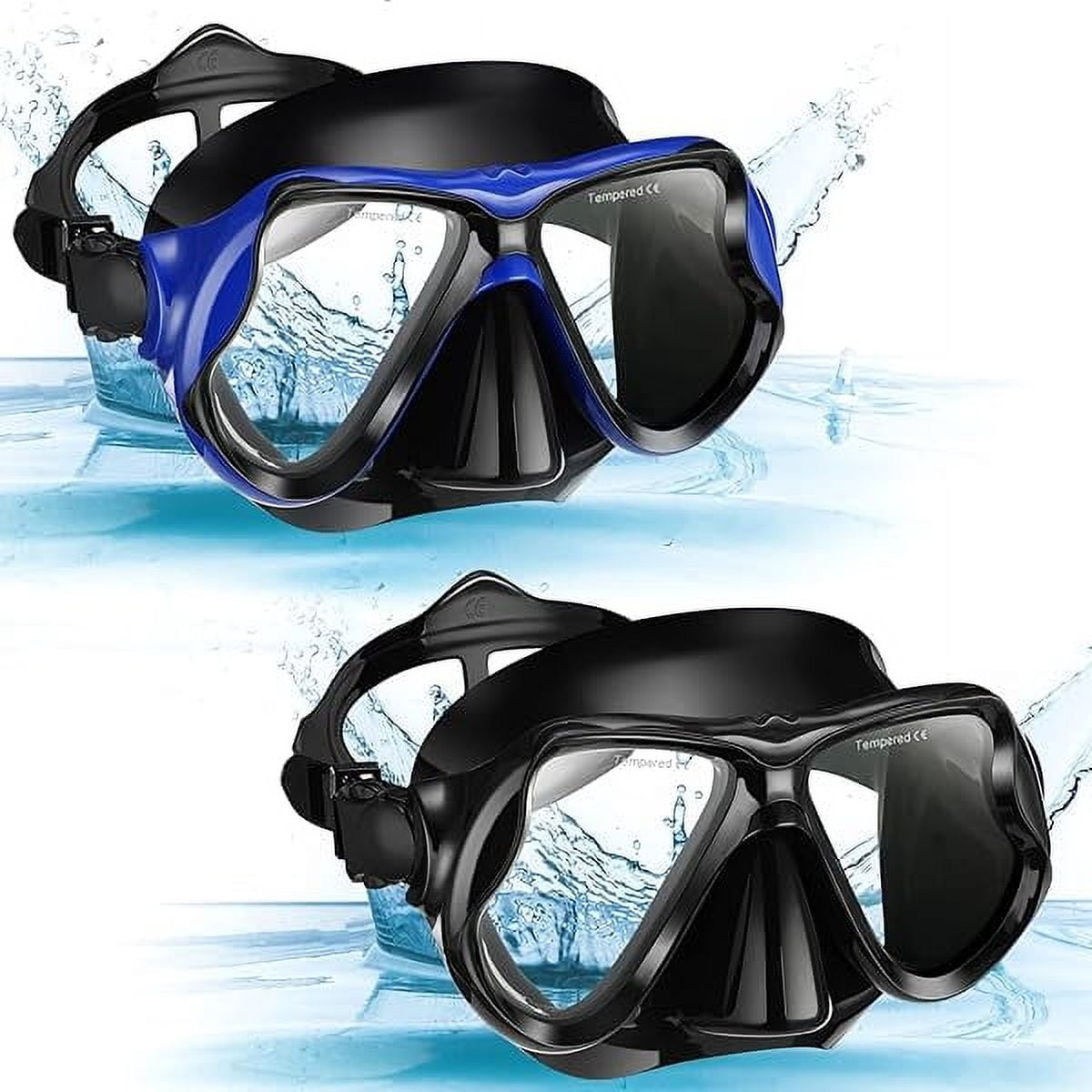 2 Pack Swim Mask for Adult Swimming Snorkel Goggles with Nose Cover ...