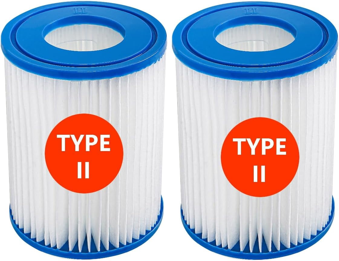 2 Pack Swimming Pool Filter Compatible for Cartridge Type II ...