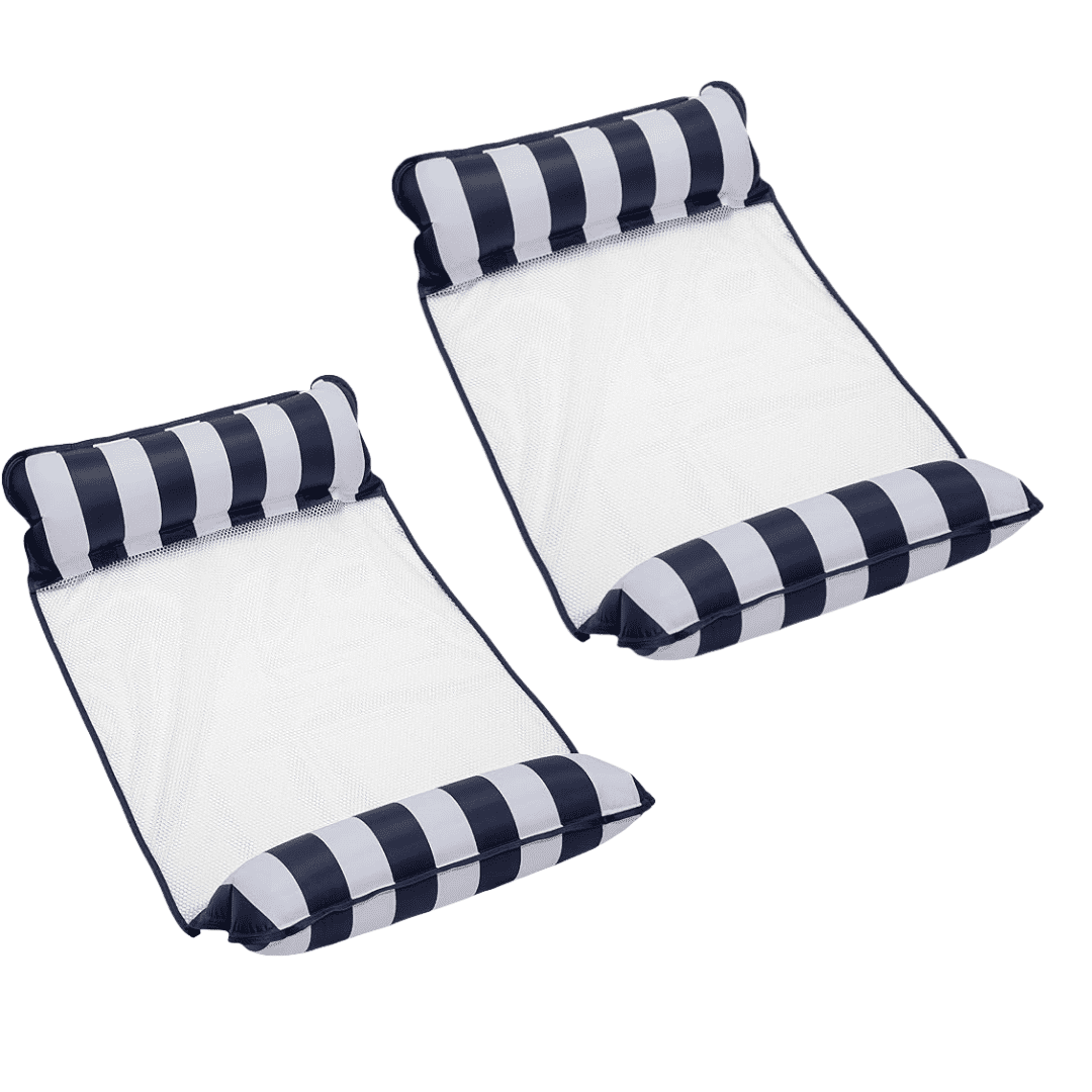 2-Pack Swimming Pool Float Hammock, Multi-Purpose Inflatable Hammock ...