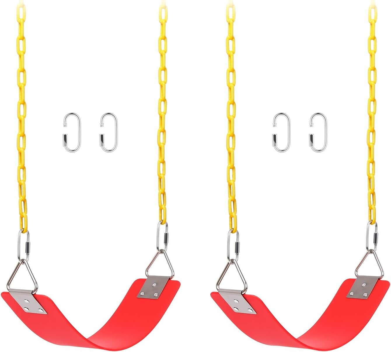 2 Pack Swing Sets, Swing Seat with 66 Inch Anti-Rust Chains ...