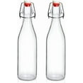 2 Pack Swing Top Glass Bottles 16oz, Flip Top Glass Bottle with ...