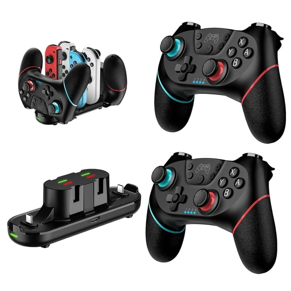 2 Pack Switch Controllers with Charging Dock Wireless Switch 2 Pro ...