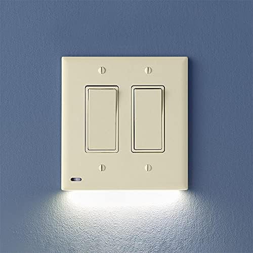 2 Pack - SwitchLight [for Double-Gang Switches] - Switch Wall Plate ...