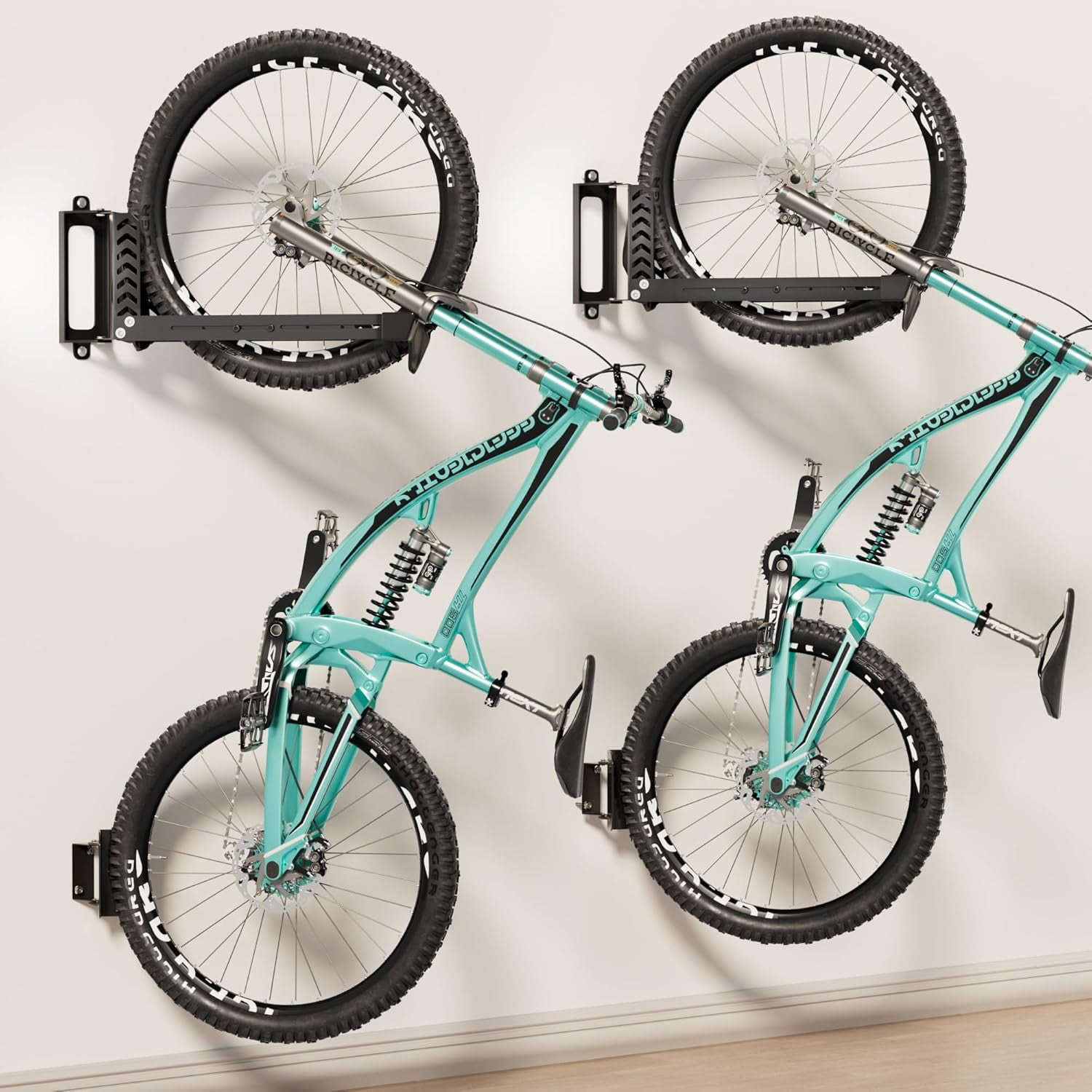 2-Pack Swivel Bike Rack Wall Mount, Bike Hangers for Garage, Space ...