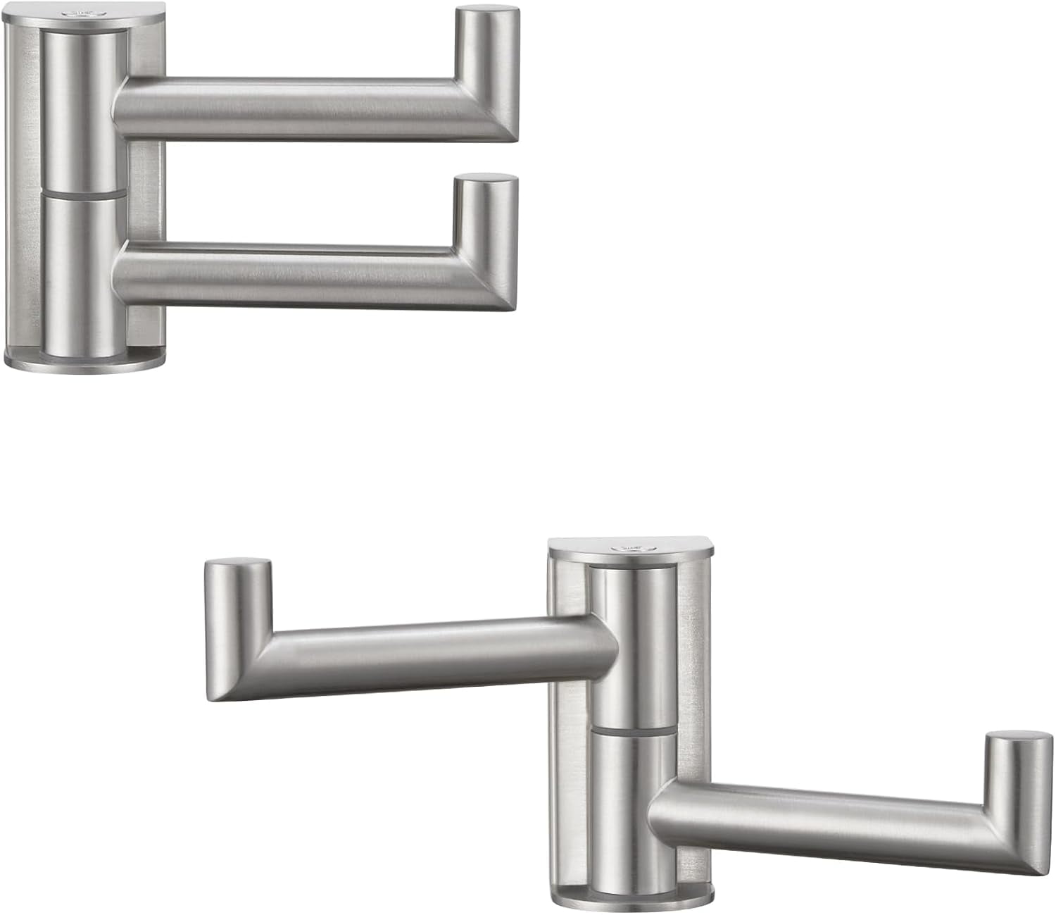 2 Pack Swivel Coat Hooks Brushed Nickel, 304 Stainless Steel Foldable ...