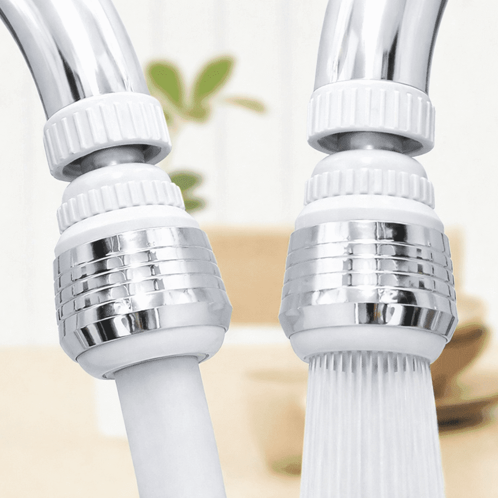 2-Pack 360° Swivel Faucet Aerator with Splash-Proof Spray, Water-Saving ...