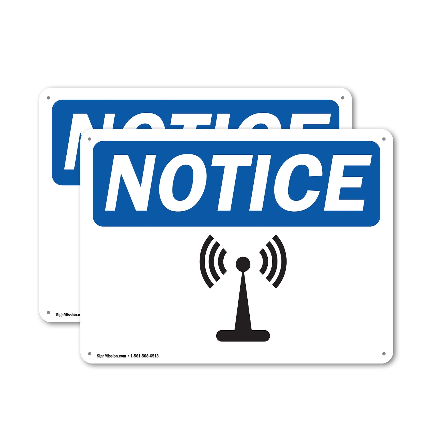 (2 Pack) Symbol Only - Radio Frequency Hazard OSHA Notice Sign 18 Inch ...