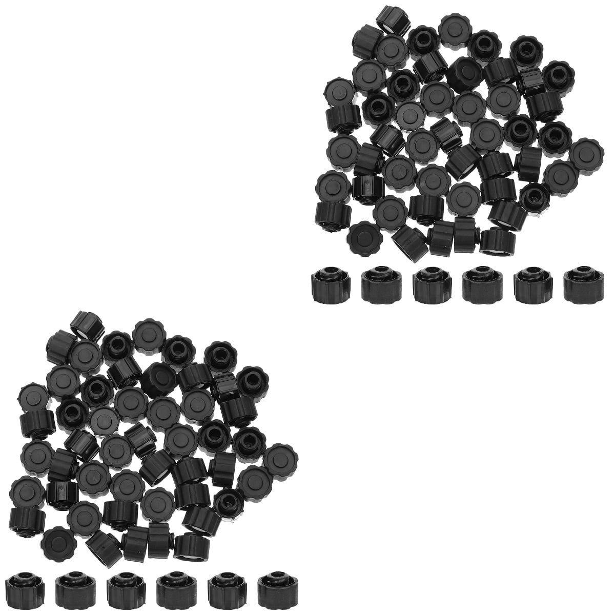 2 Pack Syringe Plug Emitters Cap Injections Injector Adapter Black ...