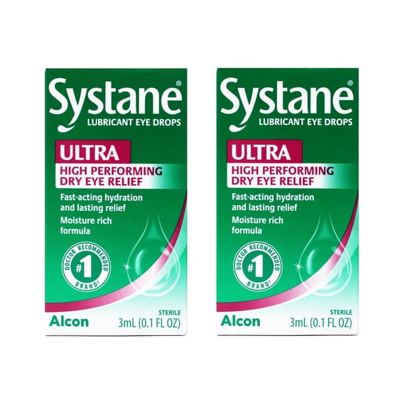 2 Pack - Systane Lubricant Eye Drops Ultra High Performing Dry Eye ...