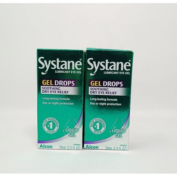 2 Pack Systane Lubricant Eye Gel, Drops Soothing Formula 10 mL ...