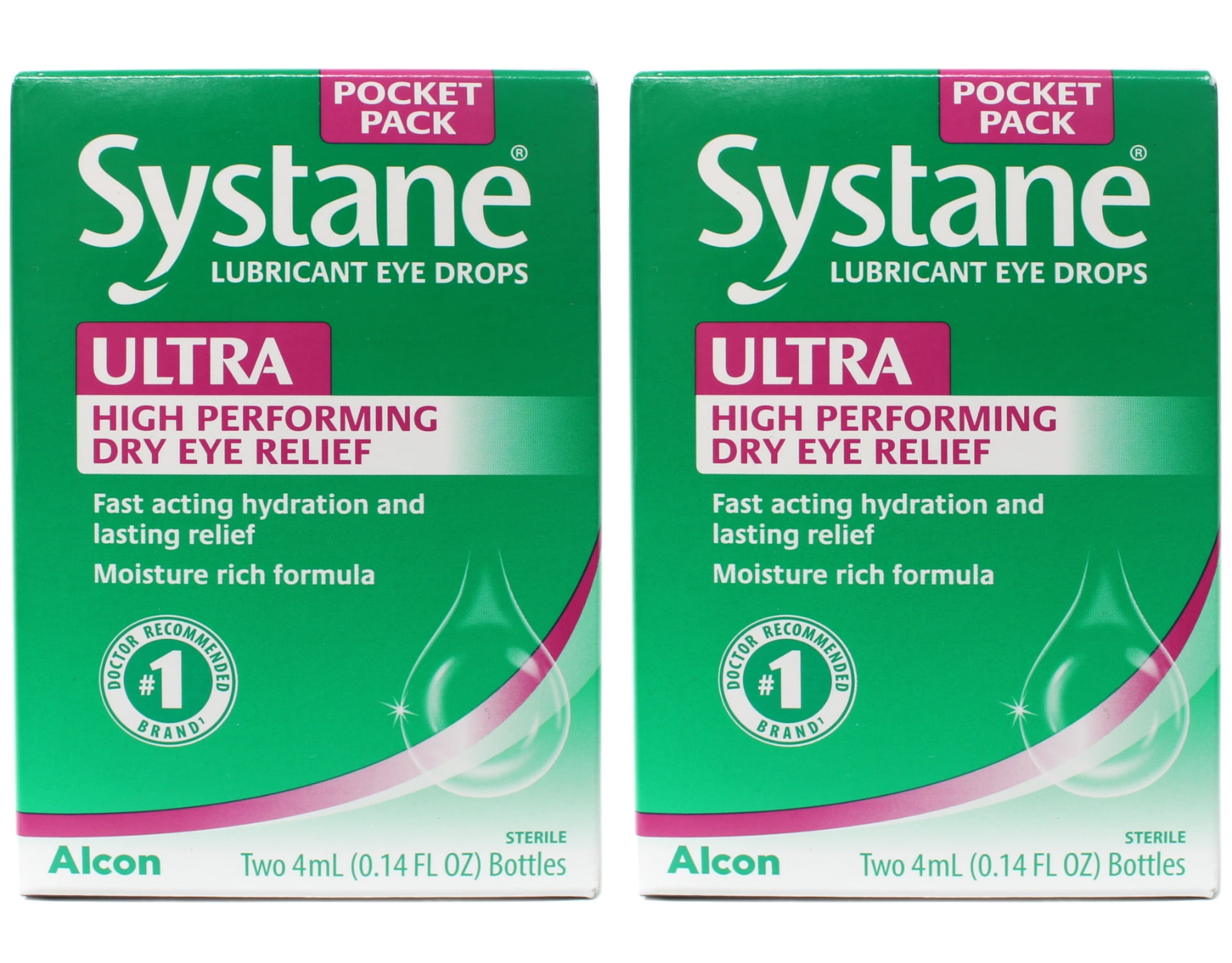 2 Pack Systane Ultra Eye Drops Lubricant High Performance 2 Ct 4mL ...