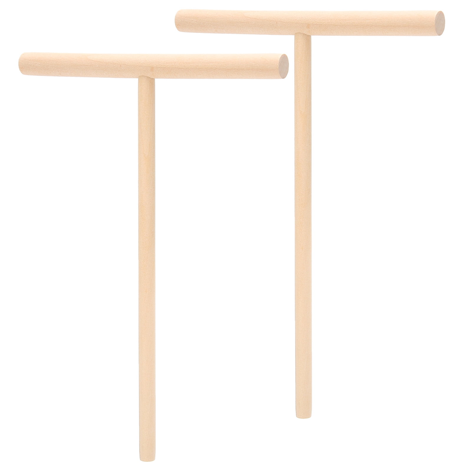 2-Pack T-Shaped Wooden Crepe Batter Spreader - Durable, Eco-Friendly ...