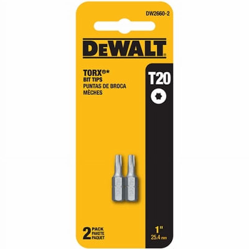 2 Pack T20 1" Torx Bit Tip Shock Resistant Steel For Maximum Durabilit ...