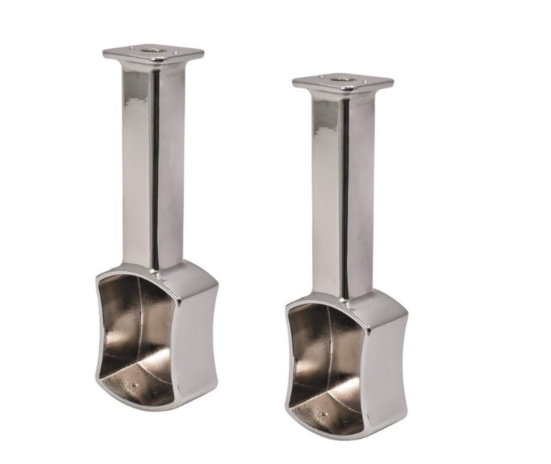 2-Pack TAG Hardware Concave Shaped Wardrobe Tube Suspended End Caps ...