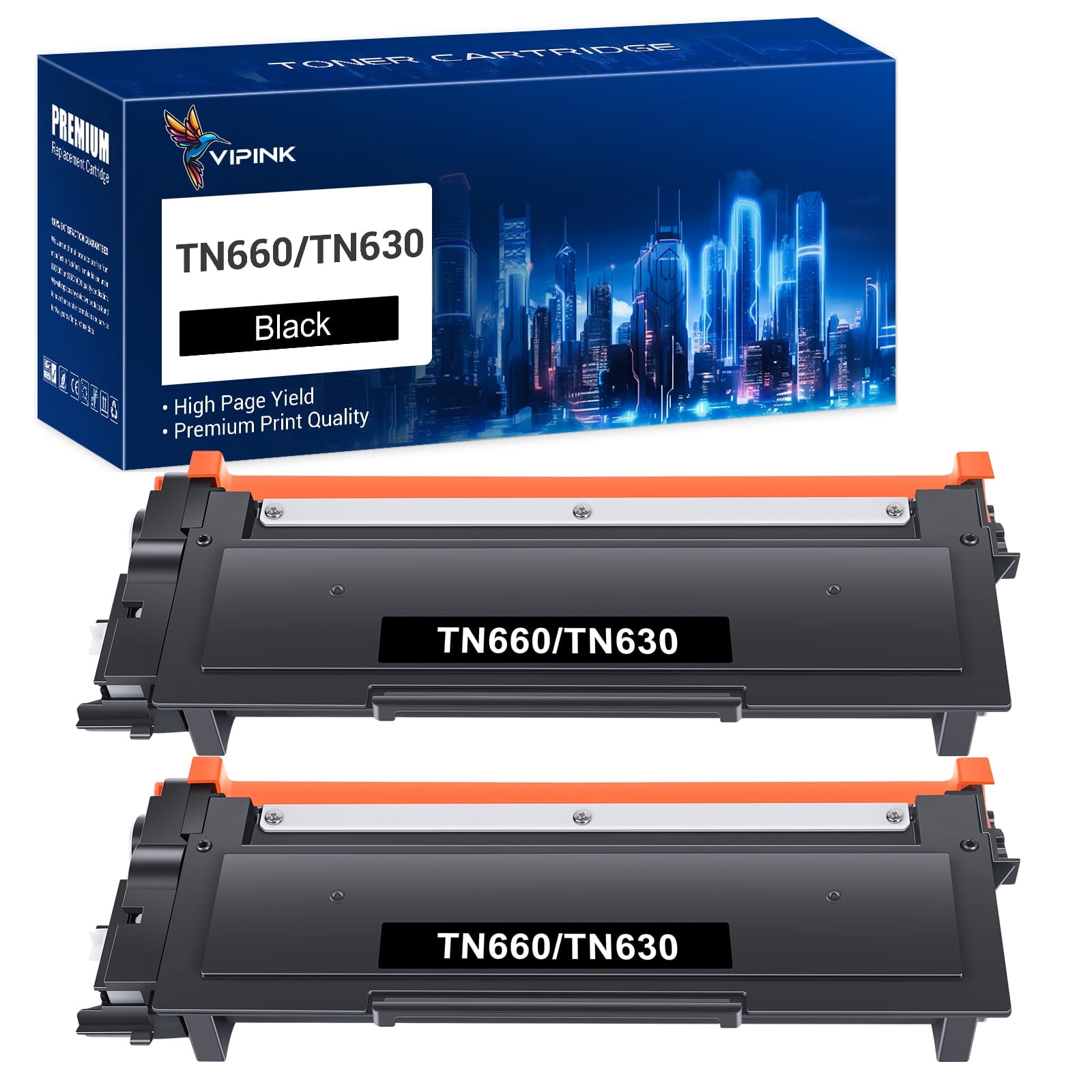 2-Pack TN660 TN630 Toner Cartridge Replacement Compatible for Brother ...