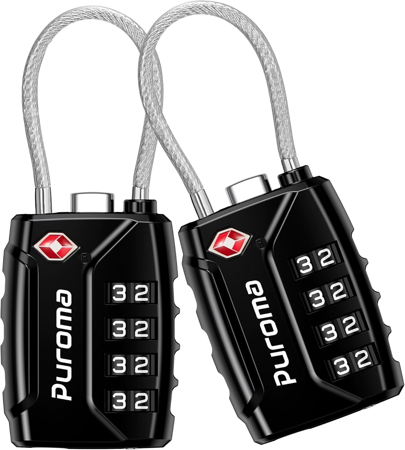 2 Pack TSA Approved Luggage Locks, 4 Digit Combination Travel Locks ...