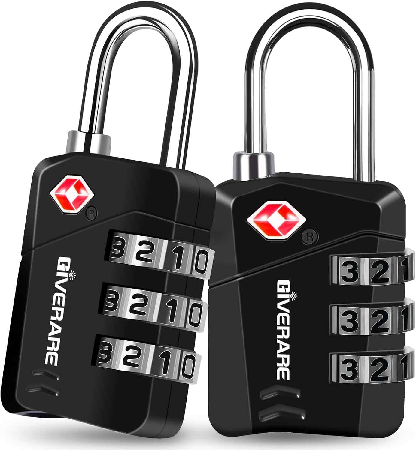 2 Pack TSA Approved Travel Luggage Locks, Metal Combination Lock, Alloy ...