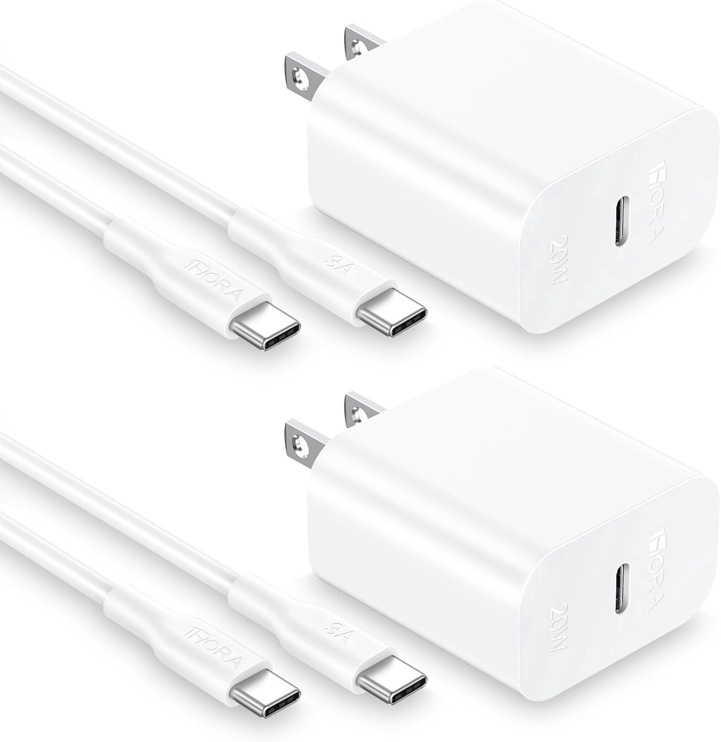 2-Pack TYPPKMM 20W USB-C Wall Charger Power Adapter Compatible with ...