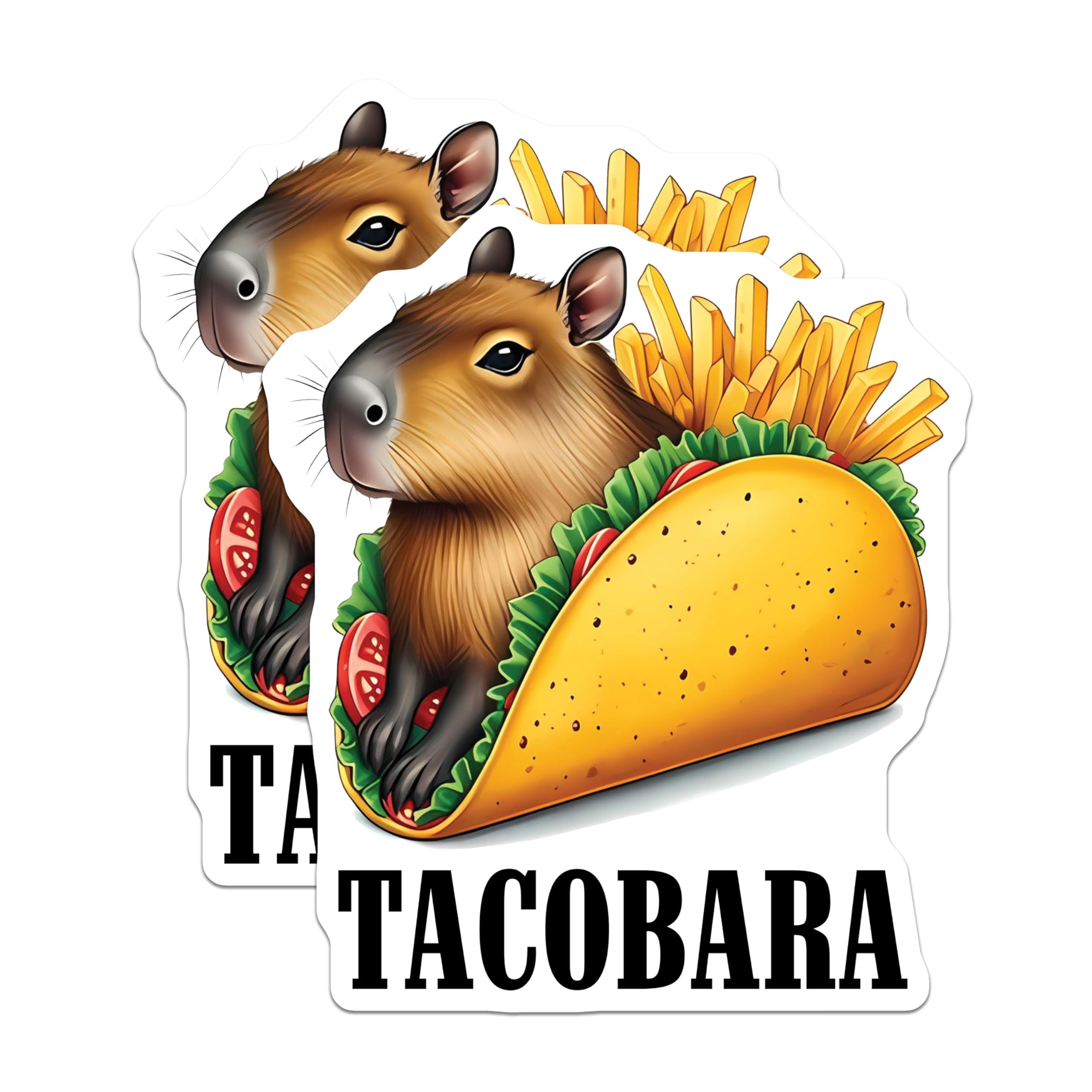 (2 Pack) Tacobara Magnets - Fun Capybara Taco Art Magnets - Cute Animal ...