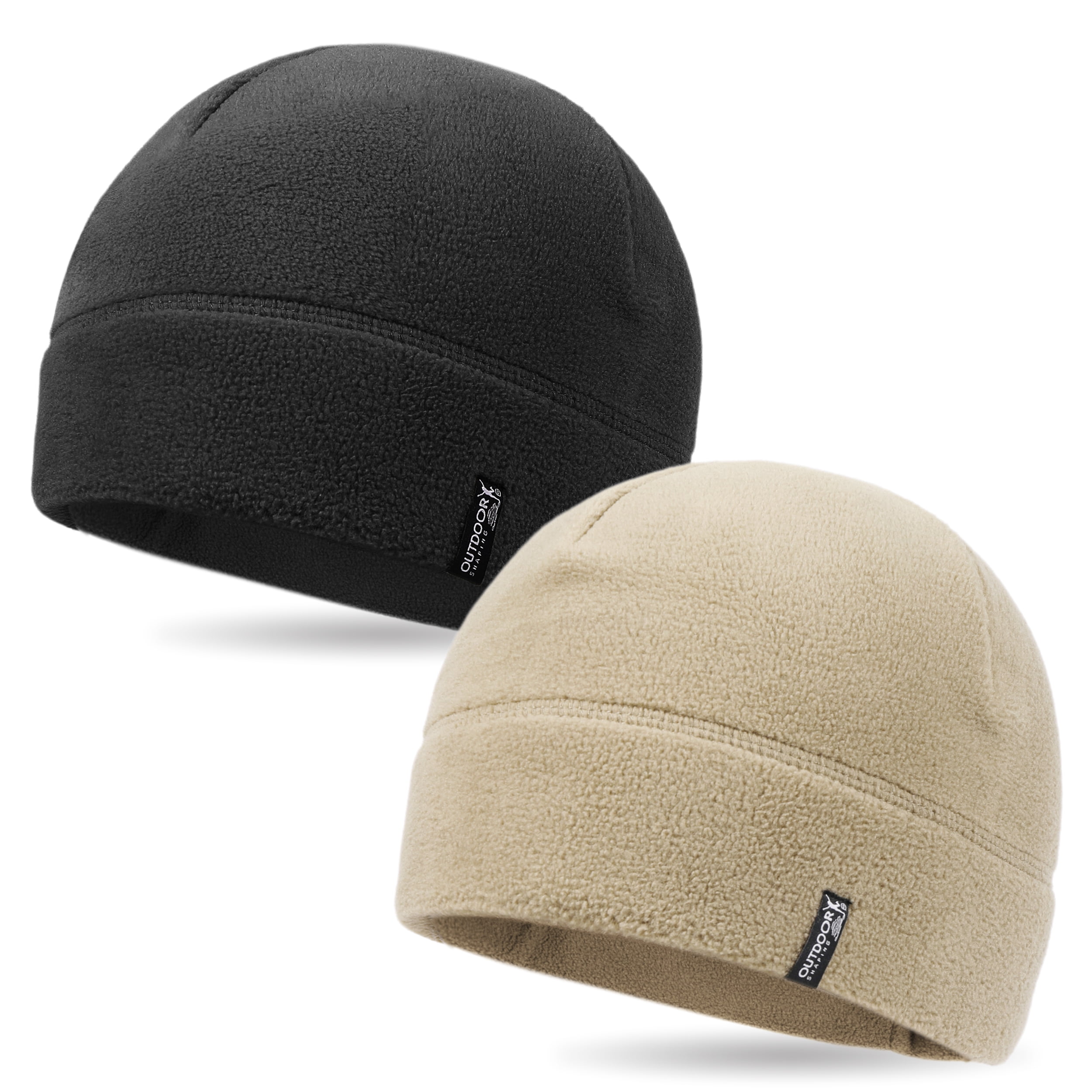 2 Pack Tactical Fleece Cap Winter Warm Beanie Military Army Watch Cap ...