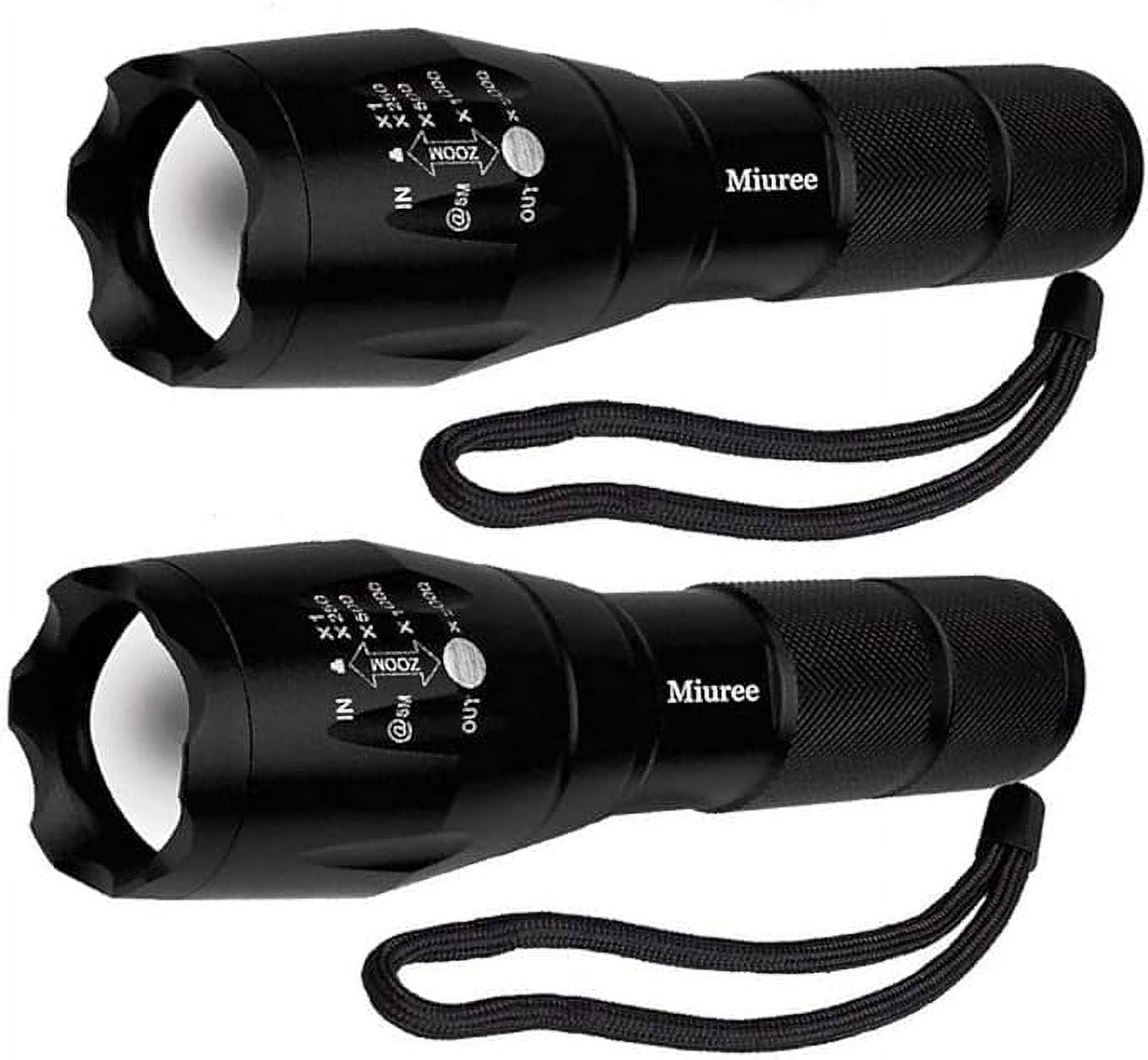 2 Pack Tactical LED Flashlight Military Grade 2000 Lumens 5 Mode ...