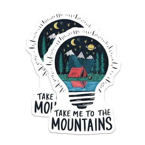 (2 Pack) Take Me to The Mountains Magnets - Camping Lovers - Nature ...
