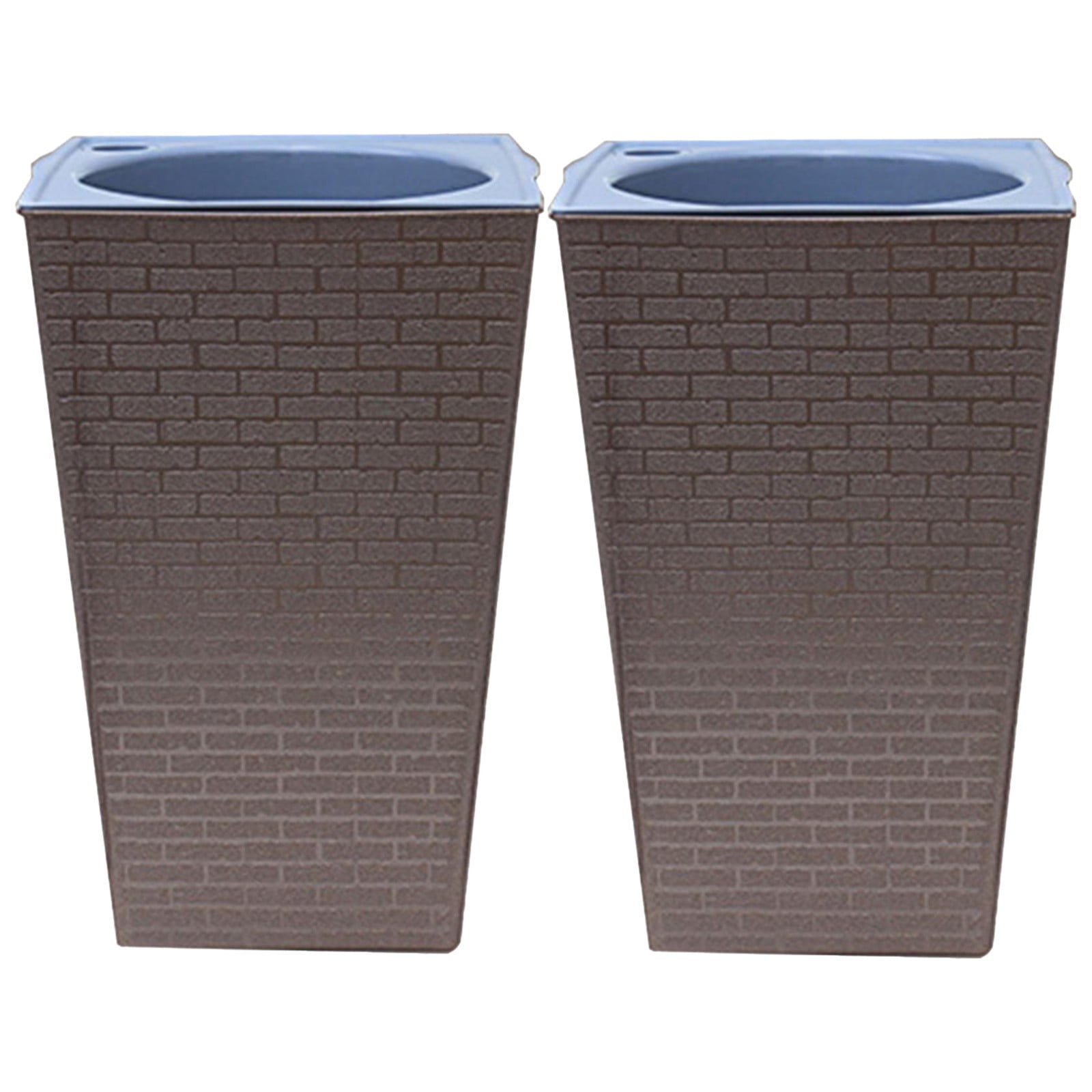 2 Pack Tall Planter Flower Pots Outdoor Clearance 8 Inch Garden Pot ...