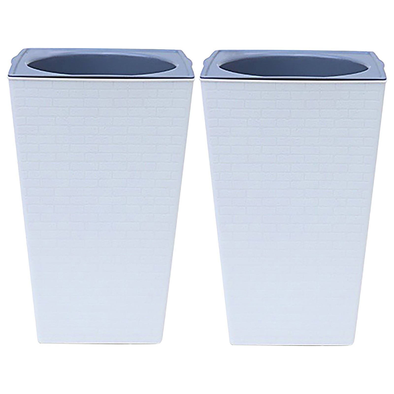 2 Pack Tall Planter Flower Pots Outdoor Clearance 8 Inch Garden Pot ...