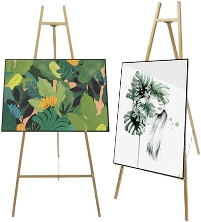 2 Pack Tall Steel Pipe Portable Floor Easel Stand for Decorative ...