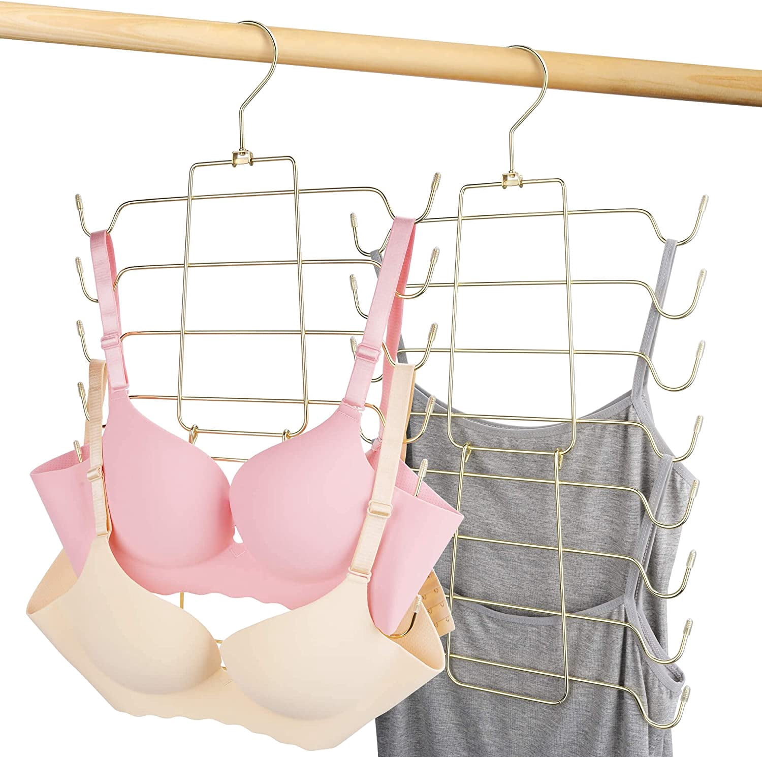 2 Pack Tank Top Hanger, Bra Organizer for Closet, Hanging Space Saving ...