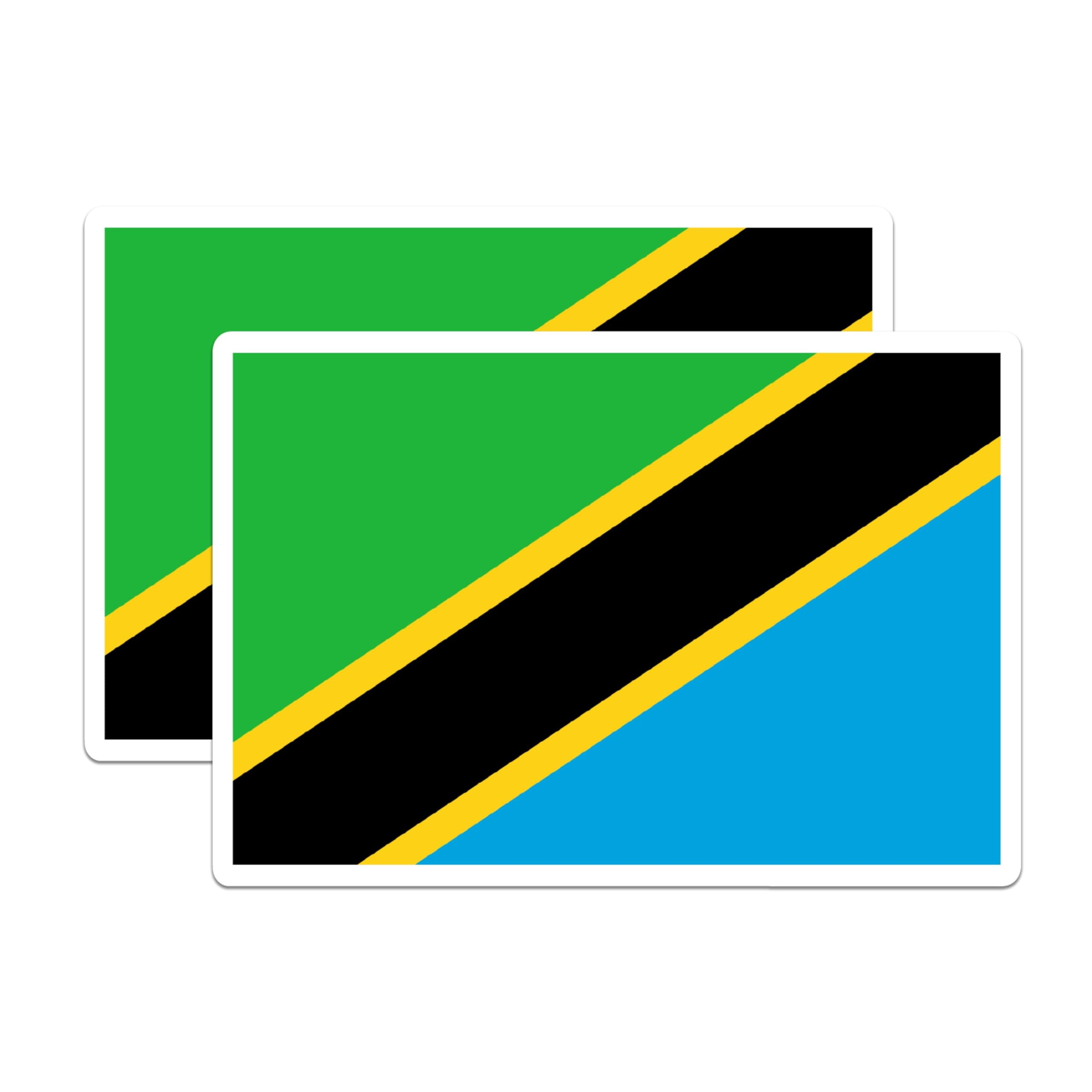 (2 Pack) Tanzania World Flag Magnets - Pride - 5 Inches On Longest Side ...