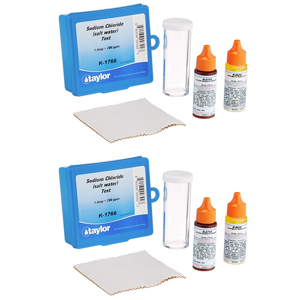 2 Pack Taylor Technologies K-1766 Salt Pool & Spa Test Kit - Walmart.com