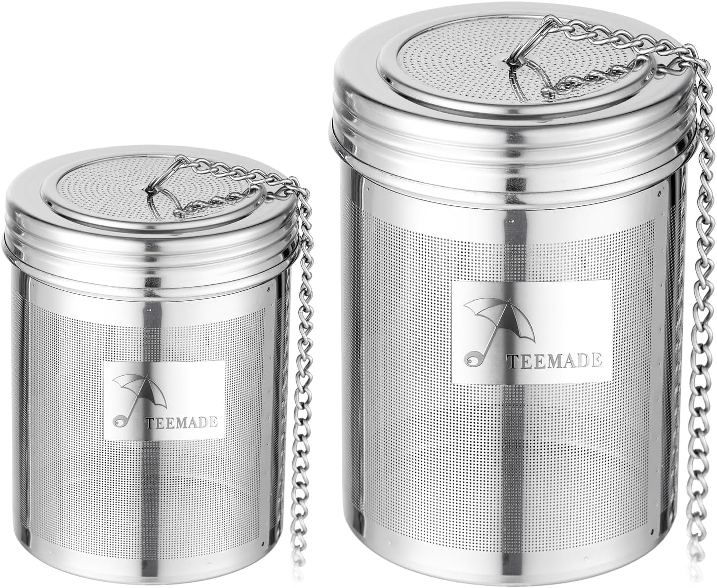 2 Pack Tea Infuser,Extra Fine Mesh Holes Tea Ball Strainers with ...