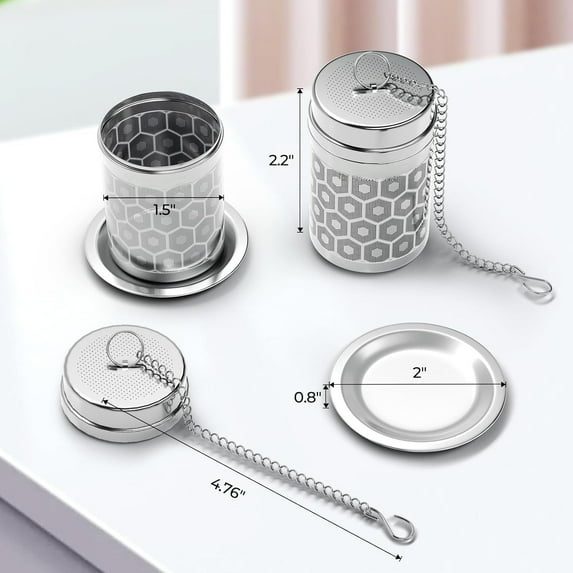 2 Pack Tea Strainers for Loose Tea, Extra Fine Mesh Tea Infuser, 304 ...