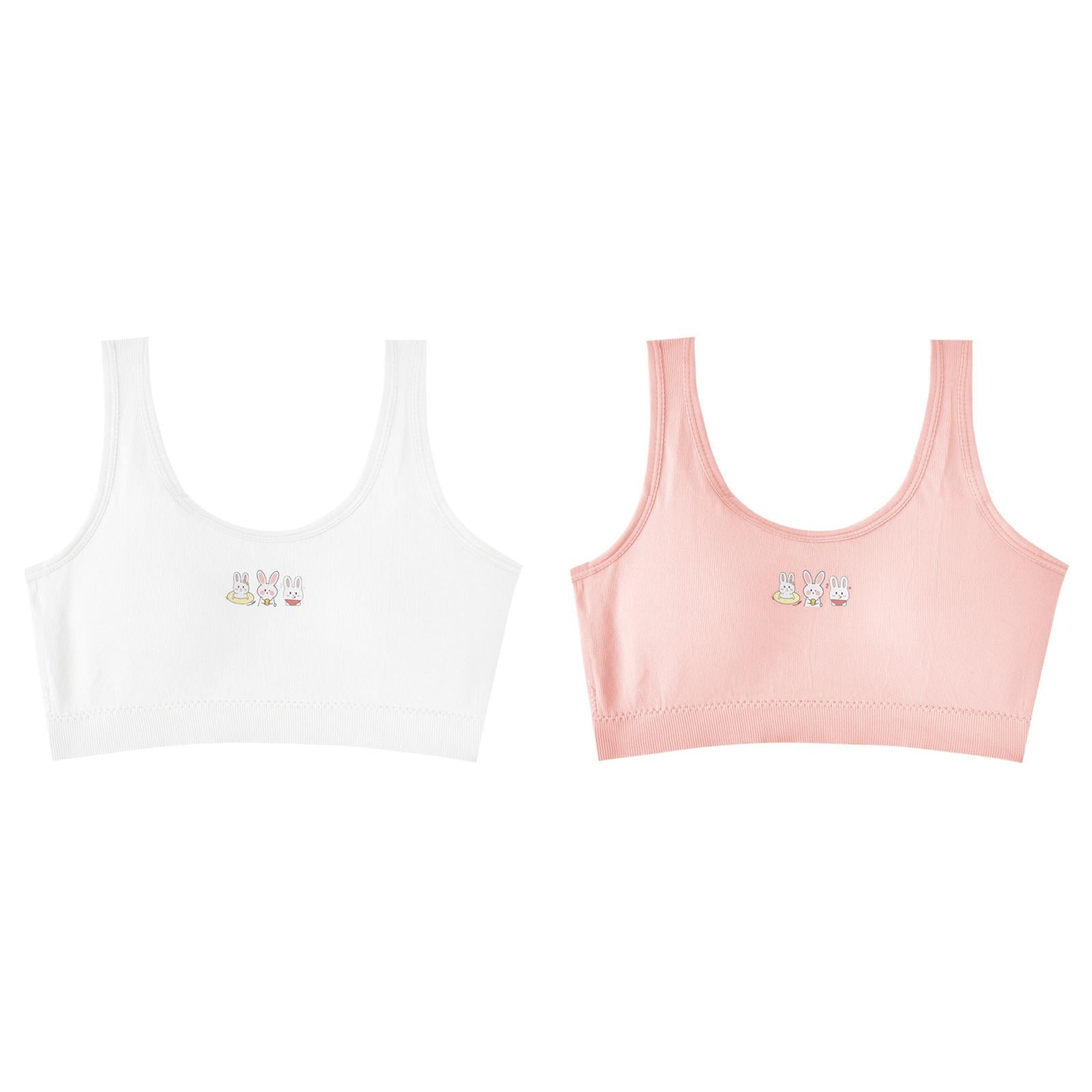2-Pack,Teen Girls' Sports Bra Racerback Straps & Soft Elastic Waistband ...