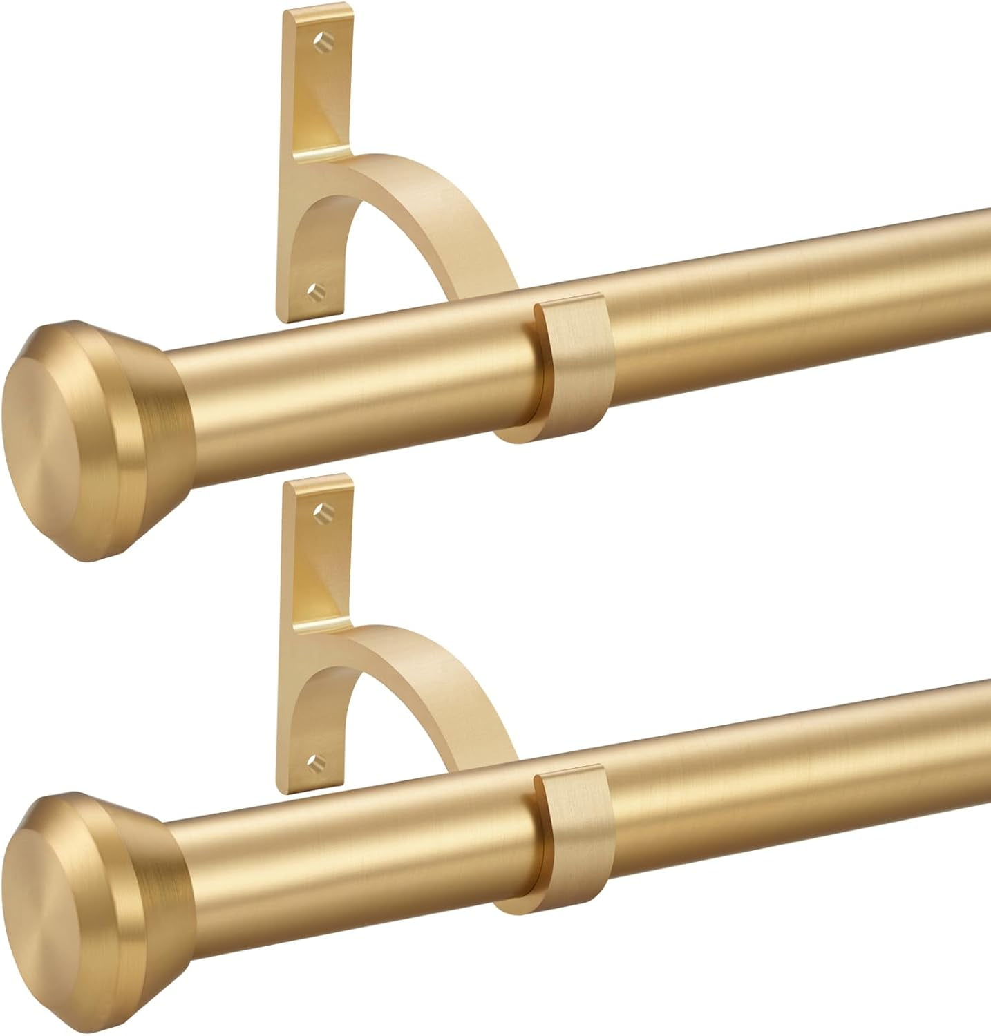 2 Pack Telescoping Curtain Rods, 1Inch Diameter Drapery Rods 144 ...