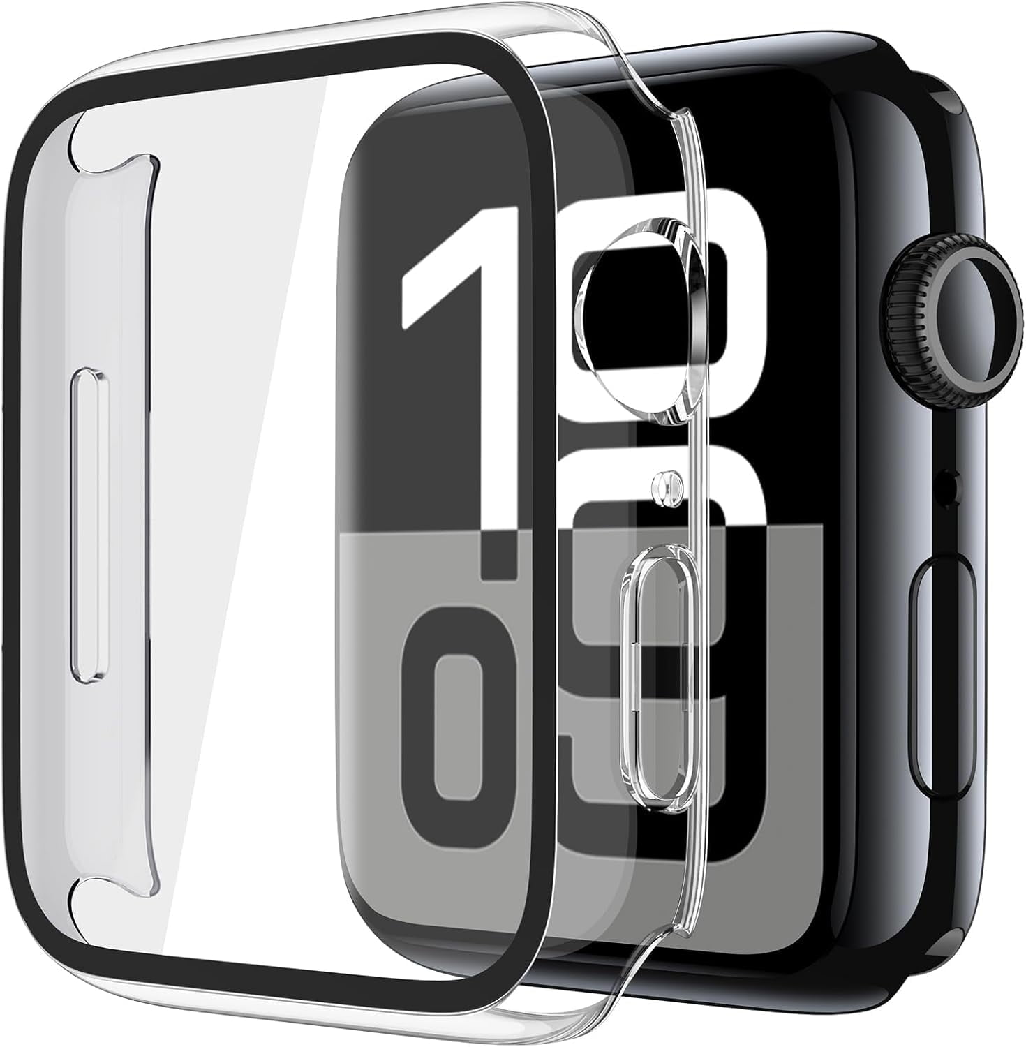 2 Pack Tempered Glass Case Compatible for Apple Watch Series 10 (2024 ...
